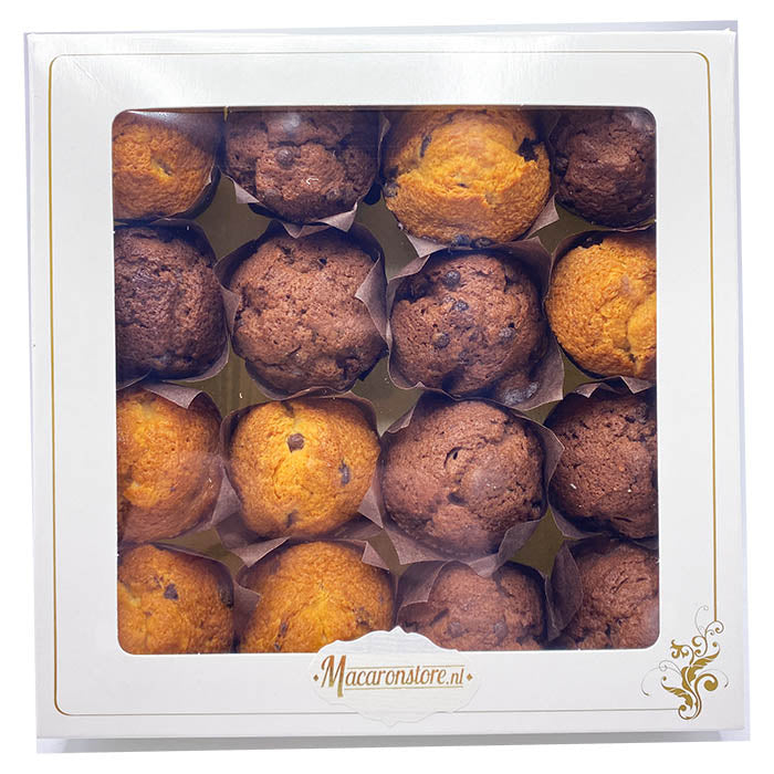 16 Mini Muffins voorverpakt – Macaronstore.nl